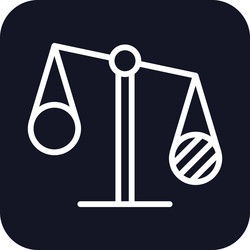 Finance scale icons with black outline style Vector Image