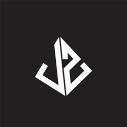 Jz logo monogram with emblem shield shape design Vector Image