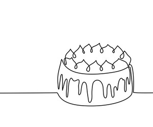 Cake Line Drawing Vector Images (over 7,500)