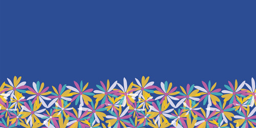 Flower frame border seamless pattern Royalty Free Vector