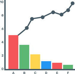 Decrease chart Royalty Free Vector Image - VectorStock