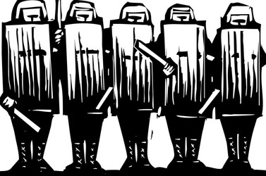 Police riot shield isolated coloring page for kids