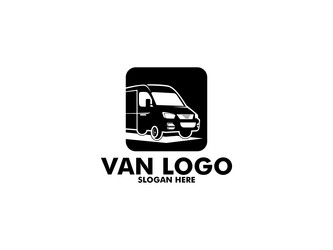 Simple van car logo icon on white background Vector Image