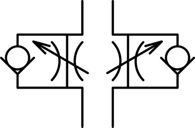 Check valve symbol icon Royalty Free Vector Image