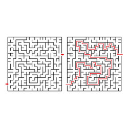 Worksheet maze labyrinth with entry and exit Vector Image