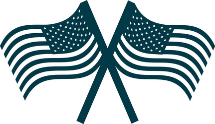 American Flags Crossed Vector Images (over 2,000)