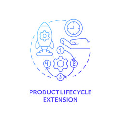 Product lifecycle extension concept icon Vector Image