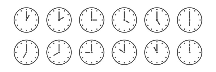 Clock Every Hour Vector Images (over 280)