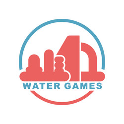Water games logo emblem for inflatable park Vector Image