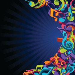 Abstract music notes Royalty Free Vector Image