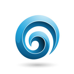 Blue and black swirl logo icon Royalty Free Vector Image