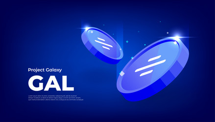 Project galaxy gal coin banner Royalty Free Vector Image