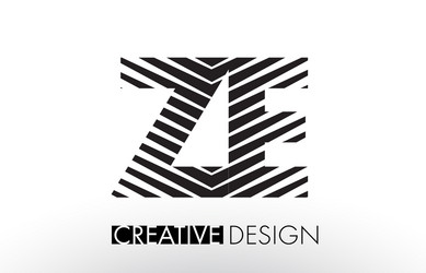 Za z a letter logo with zebra lines texture Vector Image
