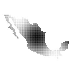 Grey map mexico in the dot Royalty Free Vector Image