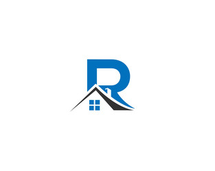 Letter rr real estate property logo design Vector Image