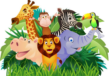 Animal cartoon group Royalty Free Vector Image