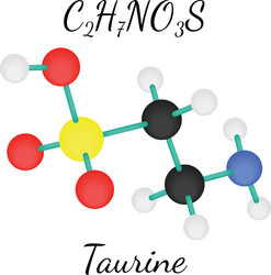 Taurine molecule Royalty Free Vector Image - VectorStock