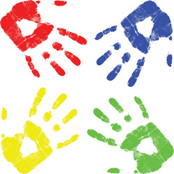 Hand print Royalty Free Vector Image - VectorStock