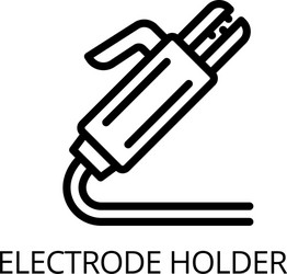 Electrode hand holder icon outline style Vector Image