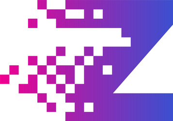 Pixel letter z logo icon design Royalty Free Vector Image