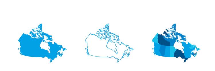 Canada political map of administrative divisions Vector Image