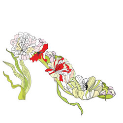 Floral stylized shoe Royalty Free Vector Image