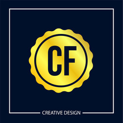 Initial letter fc logo template design Royalty Free Vector