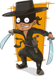 Funny cartoon cowboy Royalty Free Vector Image