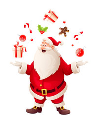 Santa claus christmas cartoon Royalty Free Vector Image