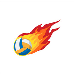 Burning ball fire Royalty Free Vector Image - VectorStock