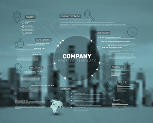 Company infographic overview design template Vector Image