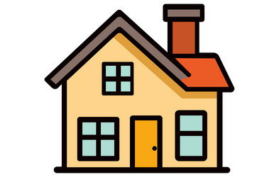 House flat icon houses Royalty Free Vector Image