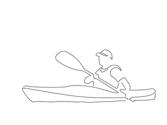 Outdoor sport line drawing Royalty Free Vector Image