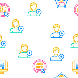 Registration form web seamless pattern Royalty Free Vector