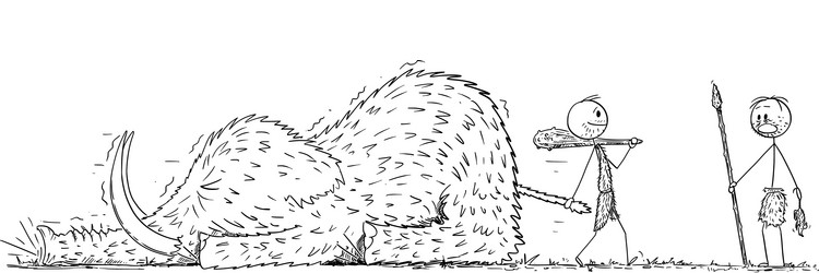 Caveman Stick Stickman Vector Images (26)