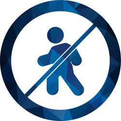 No entry for pedestrians icon Royalty Free Vector Image