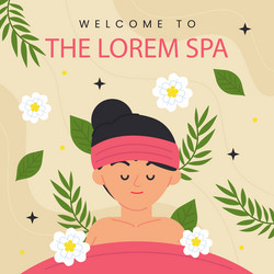 Spa post template Royalty Free Vector Image - VectorStock