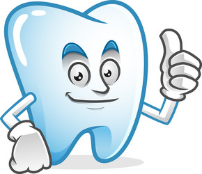 Comic tooth happy kawaii character Royalty Free Vector Image