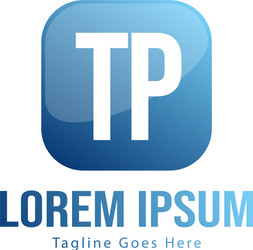 Initial tp logo template with modern frame Vector Image