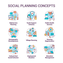 Social issues and critical problems pictograph Vector Image