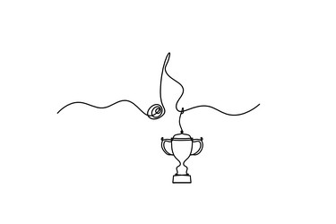 Abstract whole note with trophy as continuous Vector Image