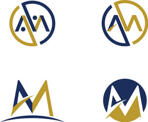 M letter drop cap logo square medieval initial Vector Image