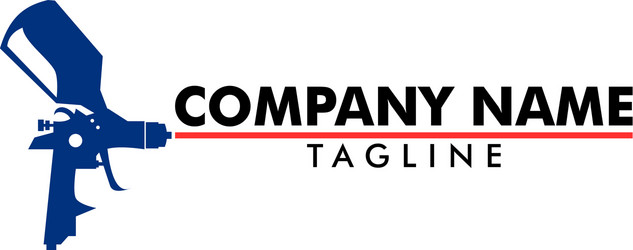 Paint spray gun logo template design Royalty Free Vector