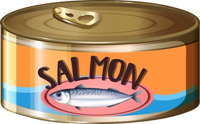 Colorful cartoon canned fish Royalty Free Vector Image