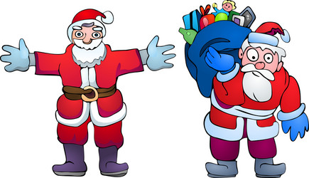 Choking santa with the socks and dangerous Vector Image