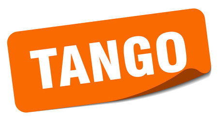 Tango sticker tango label Royalty Free Vector Image