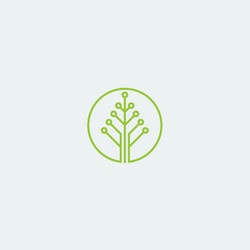 Technology tree logo design Royalty Free Vector Image