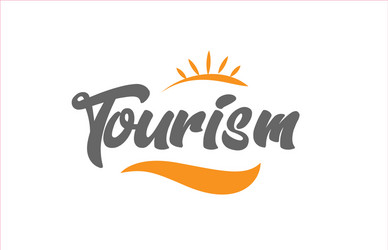 Tourism hand writing word text typography design Vector Image