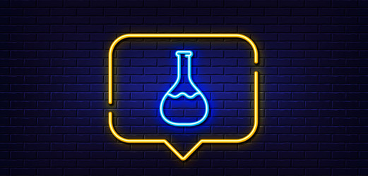 Chemistry lab line icon laboratory flask sign Vector Image