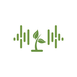 Green nature environment podcast logo design Vector Image